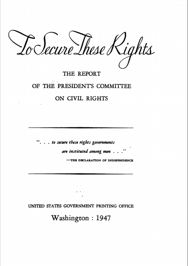 75th Anniversary of President Truman's Civil Rights Commission ...